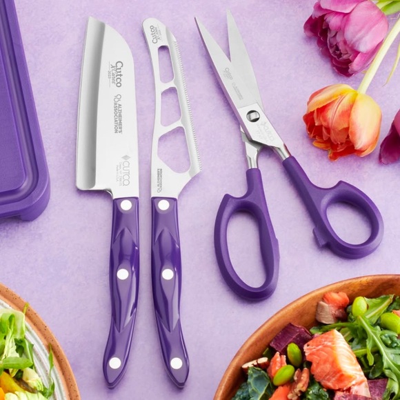 Cutco | Kitchen | Purple Cutco 3pc Set 266p Petite Santoku 1764p Cheese ...